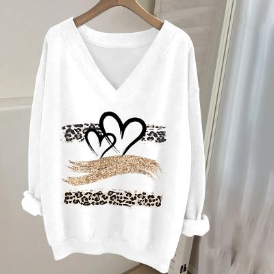 China Ribbed Pullover Top-Notch Street Style V-Neck Hoodie Fleece Sweatshirt for Winter for sale