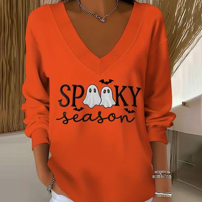 China Women's Relaxed Fit V-neck Long-sleeved Hoodie for Winter with Cotton/Polyester Blend for sale