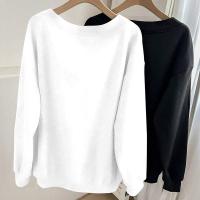 China V-neck Zipper Closure Hoodie with No Hood for Women's Casual Winter Wear for sale