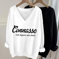 China V-neck Zipper Closure Hoodie with No Hood for Women's Casual Winter Wear for sale