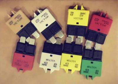 China 10A 28 Vdc DC Rated Circuit Breakers Hand Reset Button 5A 28Vdc ATC Piggy Back for sale
