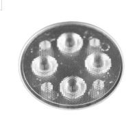 China IP65 24 Degree Par Can Lens , 35x6mm Hotel LED Headlight Lens for sale