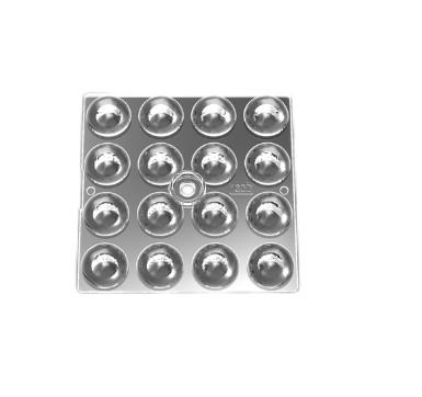 China Large Beam Angle 120 Degree Square LED Light Lens with Optical Grade PC Material and 93% Transmittance for Flood Lighting for sale