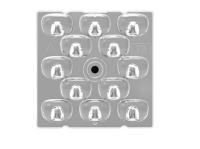 China TypeIII-M Beam Angle LED Light Lens with 93% Transmittance and 50x50mm Size for High Bay and Street Lighting for sale