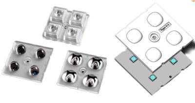 China Asymmetrical 5050 Chips Led Street Light Lens No Light Pollution for sale