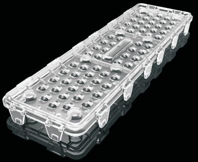 China Snap Buckle 3030 LED Light Lens 64 In 1 236x70mm For LED Light Accessories for sale