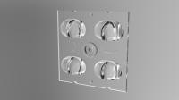 China Customizable 3030x4 LED Chips LED Light Lens with T2M-B Beam Angle for Outdoor Lighting for sale