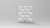 China ROHS Certified 50mm Square LED Spot Lens with 93% Transmittance for SMD3030 LED for sale