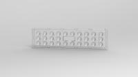 China SMD 3030×4 LED Module Lens 70 Degree Beam Angle with Gasket PCB for Outdoor Flood Light for sale