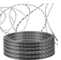 China Hot-Dip Galvanized Blade Accordion Wire Mesh Security Fence for Chemical Composition for sale
