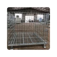 China 1200*1000*890 mm 50*50*5.8 capacity loading 1000kgs Wire Mesh Cage for Warehouse Storage for sale