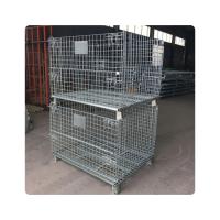 China Low-Carbon Steel Foldable Collapsible Metal Storage Wire Mesh Container 1000*800*840 for sale