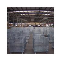 China Low-Carbon Steel Foldable Collapsible Metal Storage Wire Mesh Container 1000*800*840 for sale