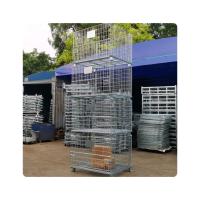 China Low-Carbon Steel Foldable Collapsible Metal Storage Wire Mesh Container 1000*800*840 for sale