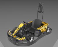 China Go Karting 3000RPM Electric Mini Kart With 4 Wheels Drive Fast Speed for Kids for sale