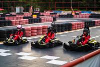 China Kids Electric Go Kart with 4 Wheels , Single Hydraulic Disc Brake Pedal Go Kart for sale
