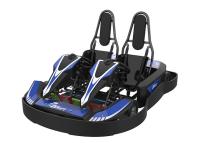 China Blue 48V 60Ah Battery Double Seater Go Kart 1050mm Wheelbase for sale