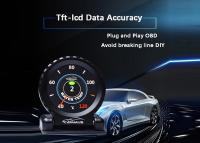 China Universal Aluminum Frame OBD2 Rpm Gauge Blue LCD Auto Gauge Tachometer for sale