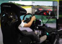 China Servo Motor Car Racing Simulator Cockpit With Concave Clutch Design for sale