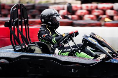 China Laps Counting Racing E Go Karts Double Seats 1140mm Wheel Base 70km/H for sale