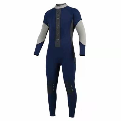 China 3mm Navy Neoprene Wetsuit for Men High Elastic Durable Flat Lock Stitched S-5XL for sale