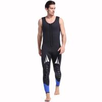 China 3mm Navy Neoprene Wetsuit for Men High Elastic Durable Flat Lock Stitched S-5XL for sale
