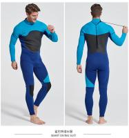 China 3mm Neoprene Wetsuit for Men High Elastic Diving Surfing Suit Flat Lock Stitch for sale