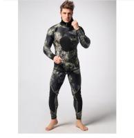 China 5mm High Elastic Camo Neoprene Spearfishing Wetsuit with Hoodie S-2XL for sale