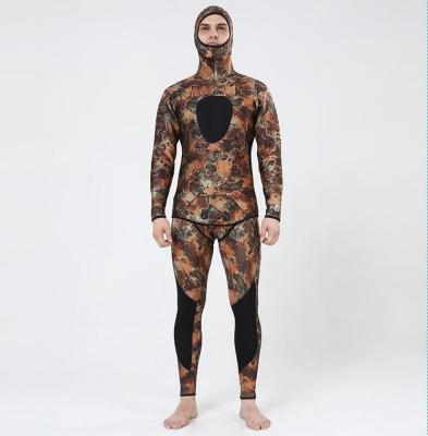 China Men's Neoprene Long Sleeve Wetsuit Two-Piece Surfing Suit S-XXL 3mm Thickness for sale