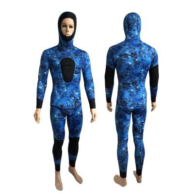 China Men's 3mm Neoprene Camouflage Wetsuit with Hoodie for Diving S-XXL for sale
