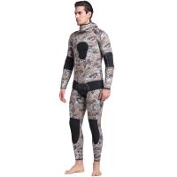 China 5mm Camouflage Neoprene Two-Piece Wetsuit Diving Suit with Hoodie High Elastic S-2XL for sale