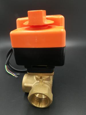 China Two Way Or Three Way Fan Coil Unit Valve For Heating System Copper Material for sale