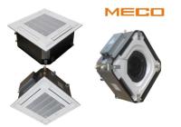 China Four way ceiling cassette water fan coil unit , with build in electrical box, digital display for sale