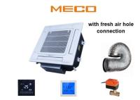 China Four Way Carrier Chilled Water Cassette , Indoor Fan Coil Unit 4TR Capacity 1600CFM for sale