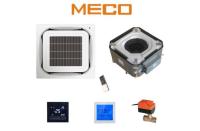 China Round flow  chilled water units , 8 way cassette fan coil unit 400CFM, 1TR ,with build-in pump and digital display for sale