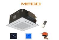 China Four way round flow CASSETTE FAN COIL UNIT  600CFM, 1.5TR chilled water units 2 pipe system with remote valve optional for sale