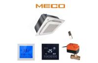 China Ceiling suspended cassette fan coil units 800CFM air flow, for chilled water/hot water 2TR capacity with remote control for sale