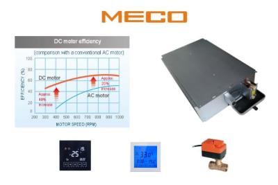 China Large Space Industrial Ceiling Concealed Fan Coil Unit Four Pipe 1000CFM for sale