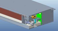 China BLDC Brushless Motor Horizontal Fan Coil Unit 700CFM 2 Pipe System Linear Typ for sale