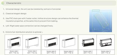 China Ceiling Mounted / Floor Mounted Fan Coil Units 2040m3/H-1200CFM Air Volume: for sale