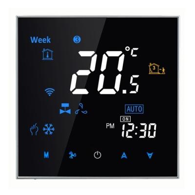 China Touch Screen Programmable Fan Coil Thermostat , Wireless Fan Coil Thermostat for sale