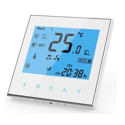 China Room Chilled Water Fan Coil Unit Thermostat With BMS Modbus RS485 TF-703 Series for sale