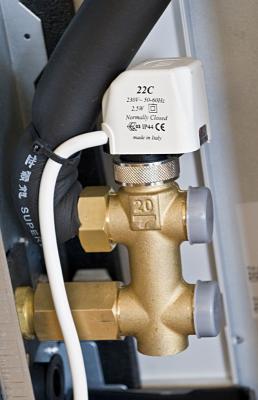 China Indoor Fan Coil Unit Valve 5-90℃ Water Temperature Range Three Way Four Connections for sale