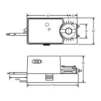 China EKON Motorized  Fan Coil Unit Valve DQF-FA/DQF-LA Fan Valve Actuator / Damper Actuator for sale