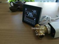 China LCD Digital Fcu Thermostat Fan Coil Unit Thermostat 3 Speed Mirror Screen for sale
