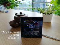 China LCD Digital Fcu Thermostat Fan Coil Unit Thermostat 3 Speed Mirror Screen for sale