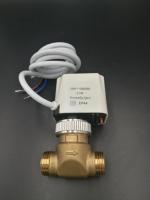 China Small Size Hot Water Coil Motorized Valve Slim Type Electric Heating Valve DN15 / DN20 for sale