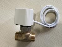 China Small Size Hot Water Coil Motorized Valve Slim Type Electric Heating Valve DN15 / DN20 for sale