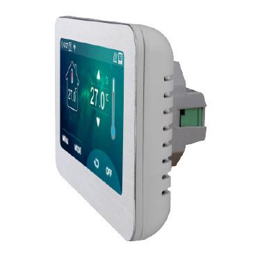 China 4.3 Inch Big Screen Digital Fan Coil Thermostat Electric Heating Controller for sale