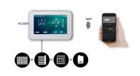 China 4.3 Inch Big Screen Digital Fan Coil Thermostat Electric Heating Controller for sale